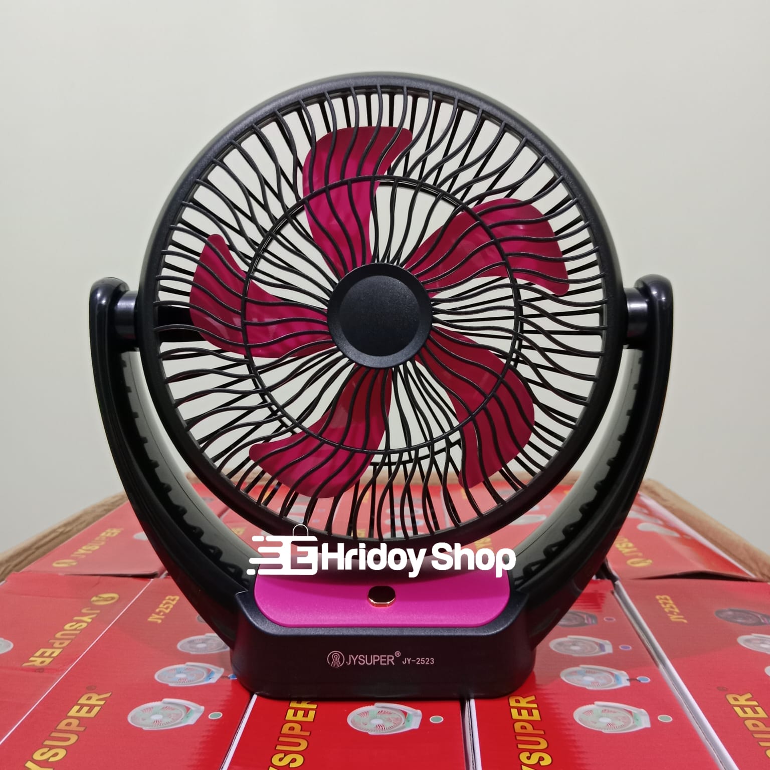 JYSUPER JY-2523 AC/DC Rechargeable Fan in Bangladesh - E-HRIDOY SHOP